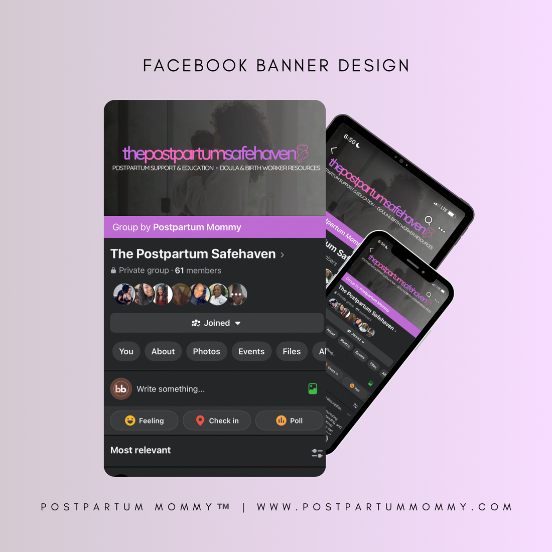 Social Media Banner Design – Postpartum Mommy™️